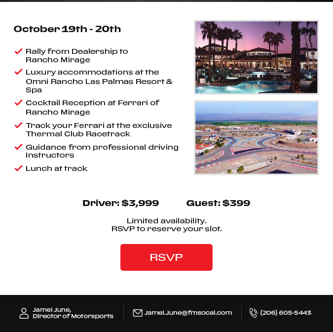 Join Us for an Exclusive Ferrari Experience